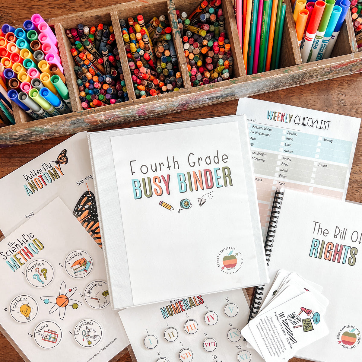 Fourth Grade Printable Busy Binder Starter Kit – Arrows And Applesauce