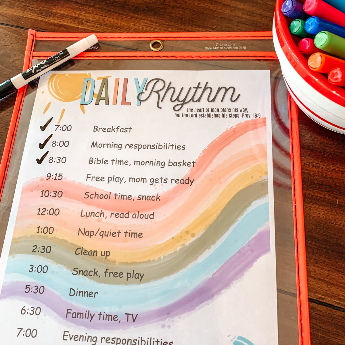 EDITABLE Daily Rhythm Printable – Arrows And Applesauce