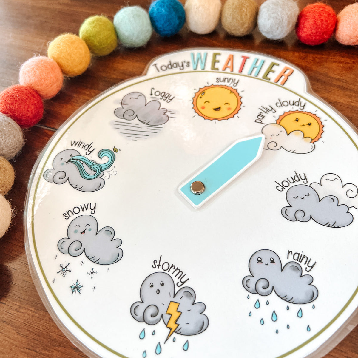Weather Wheel Circle Time Printable – Arrows And Applesauce