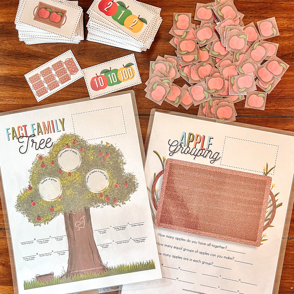 Division + Multiplication Fact Family Apple Activities – Arrows And ...