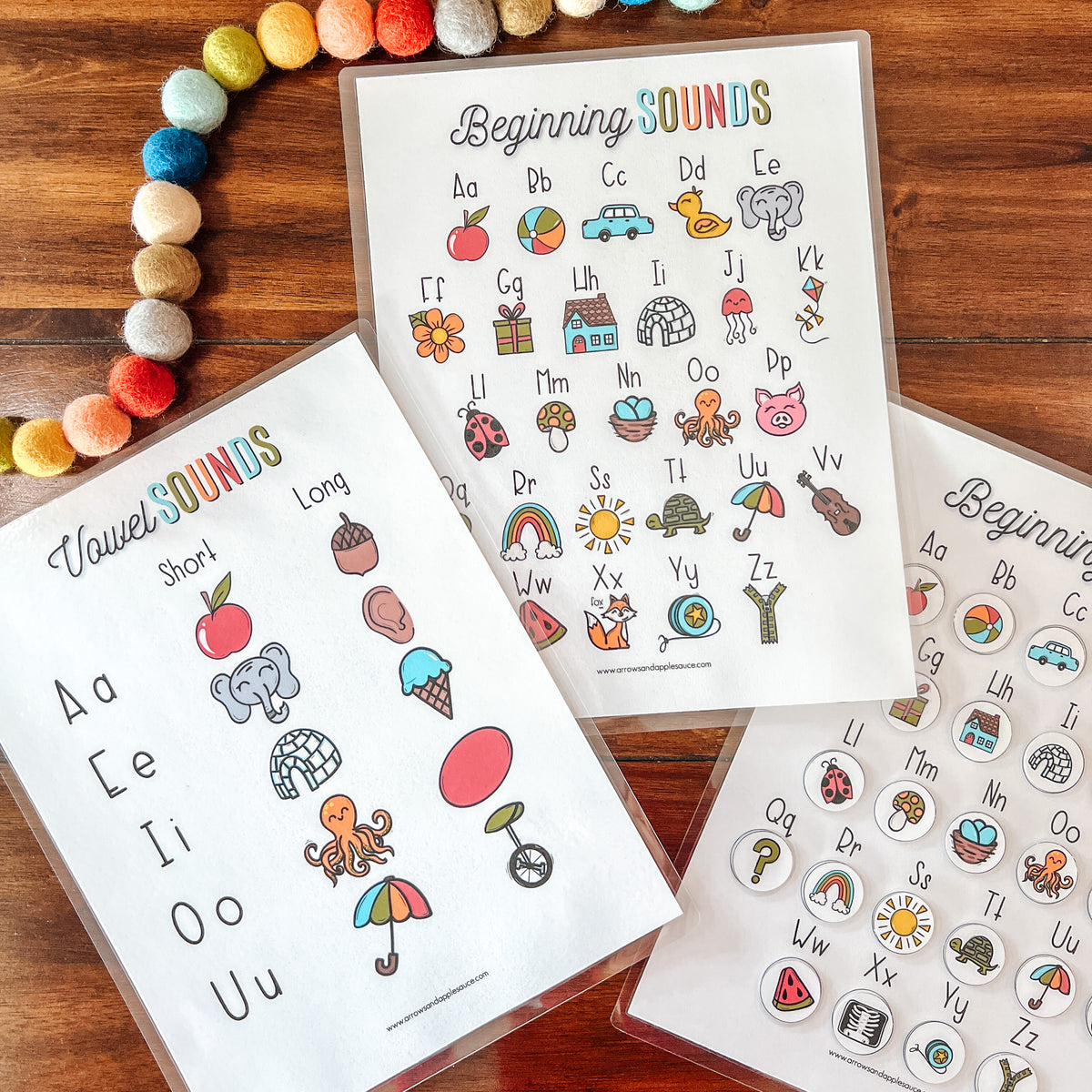 Beginning Sounds Printable Set – Arrows And Applesauce
