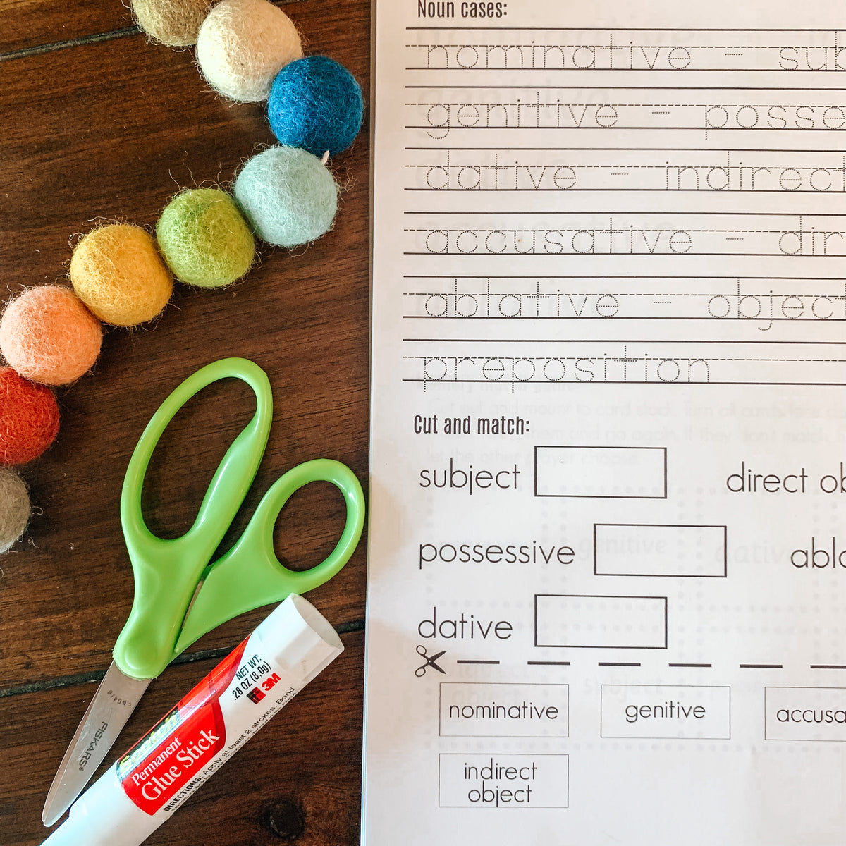 Latin Declension Noun Endings Printable Worksheets- CC Cycle 1 – Arrows ...