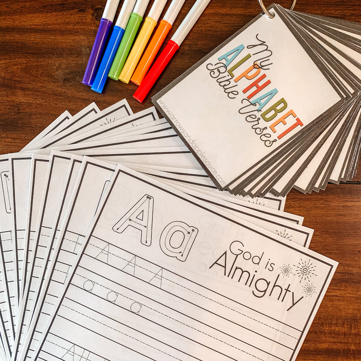 Alphabet Bible Tracing Pages + Cards – Arrows And Applesauce