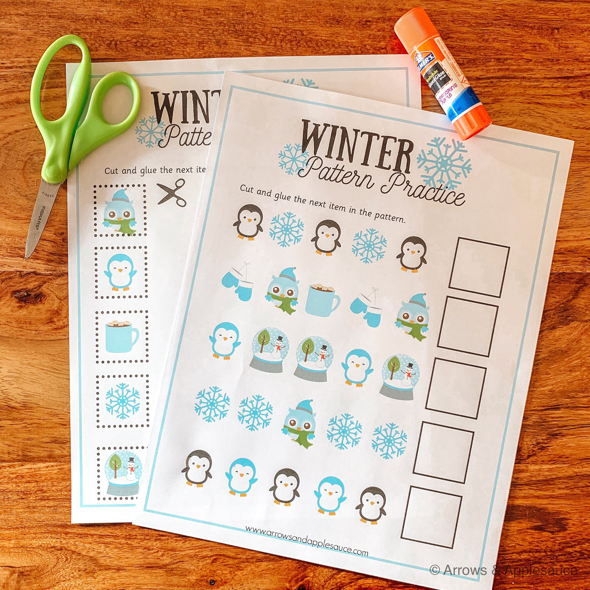 Preschool Math Printable Winter Activity Pack – Arrows And Applesauce