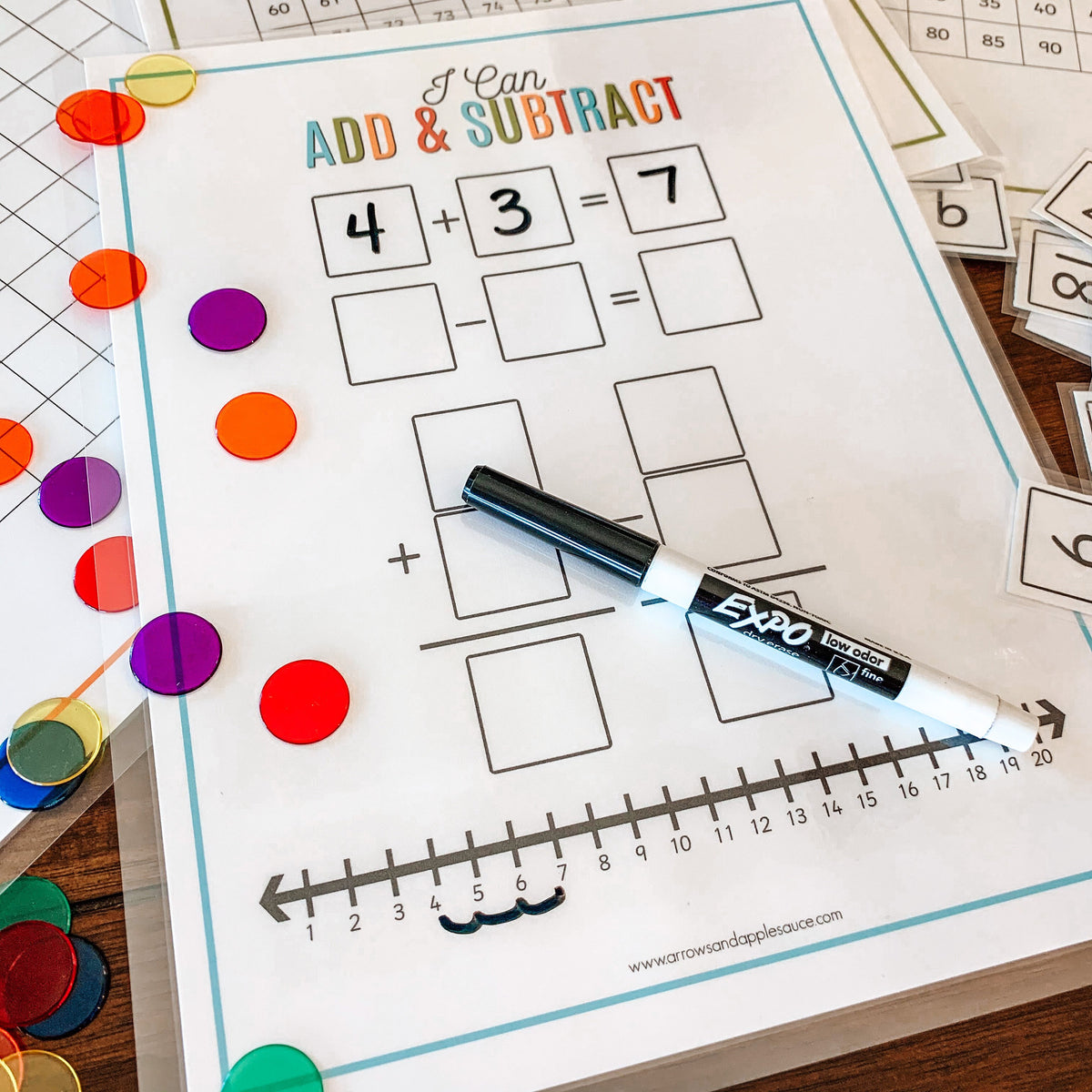 Hundreds Chart Printable Math Set – Arrows And Applesauce