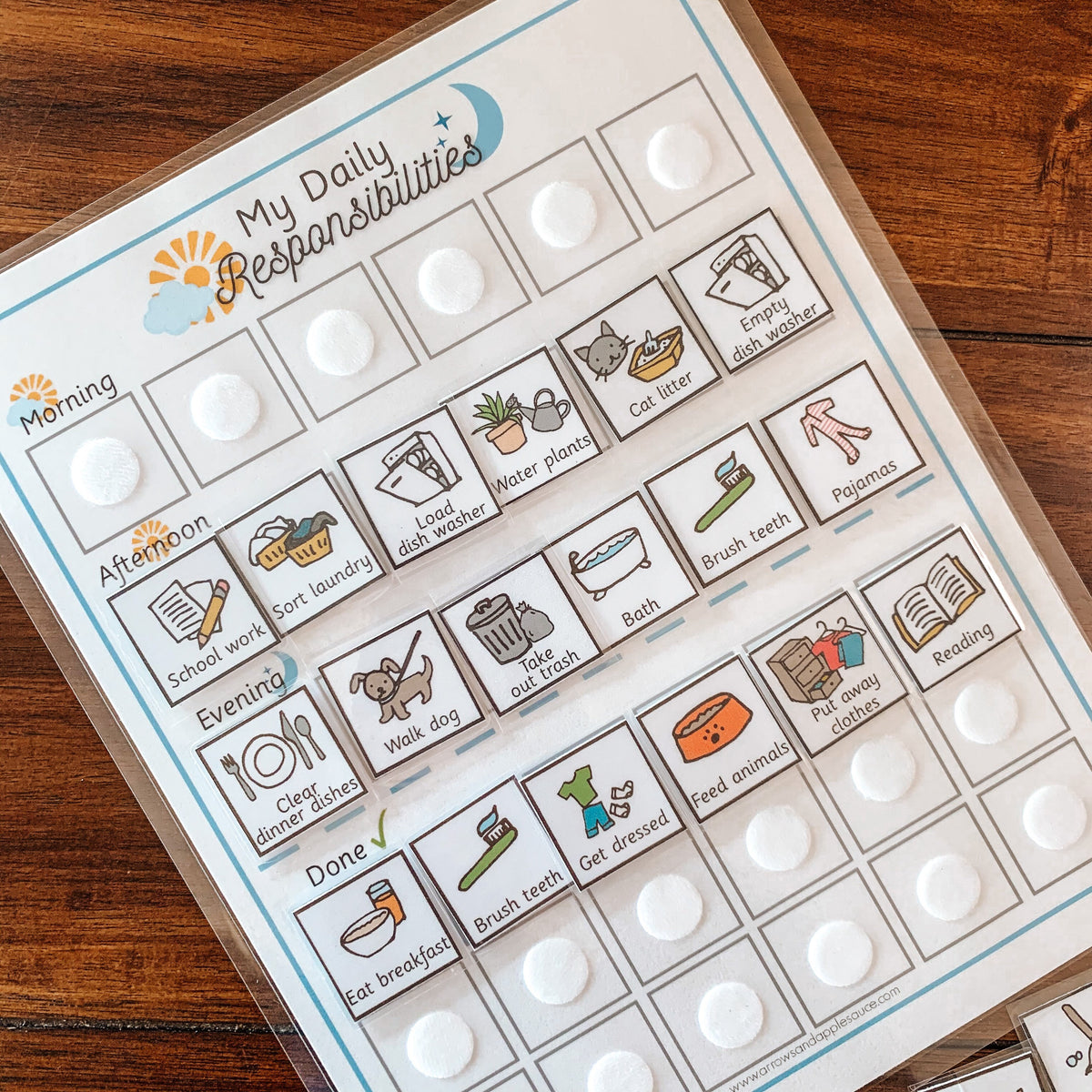 Full Day Responsibilities Printable Chore Chart – Arrows And Applesauce