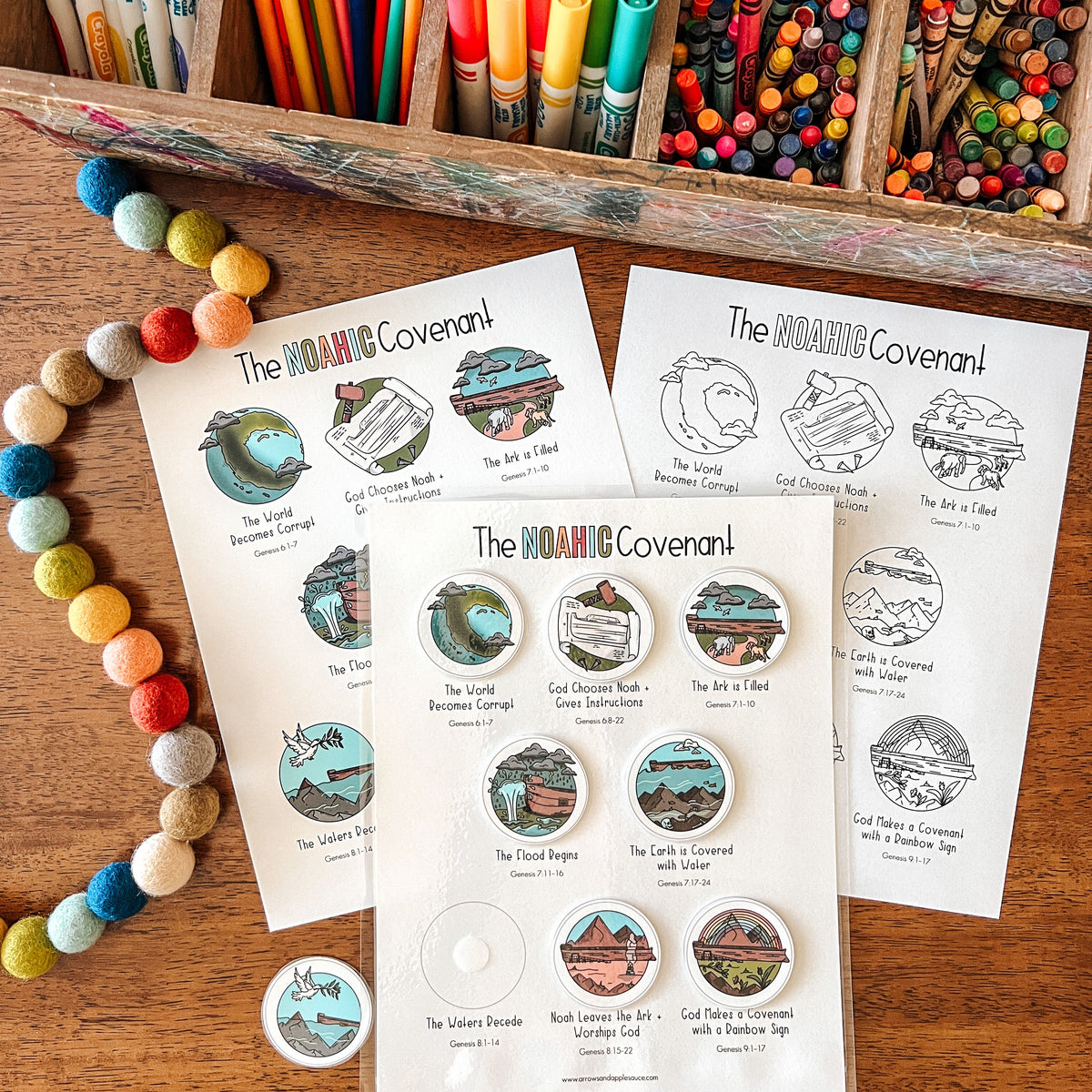 The Noahic Covenant Activity + Study Set – Arrows And Applesauce