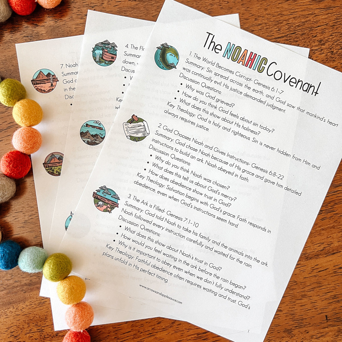 The Noahic Covenant Activity + Study Set – Arrows And Applesauce