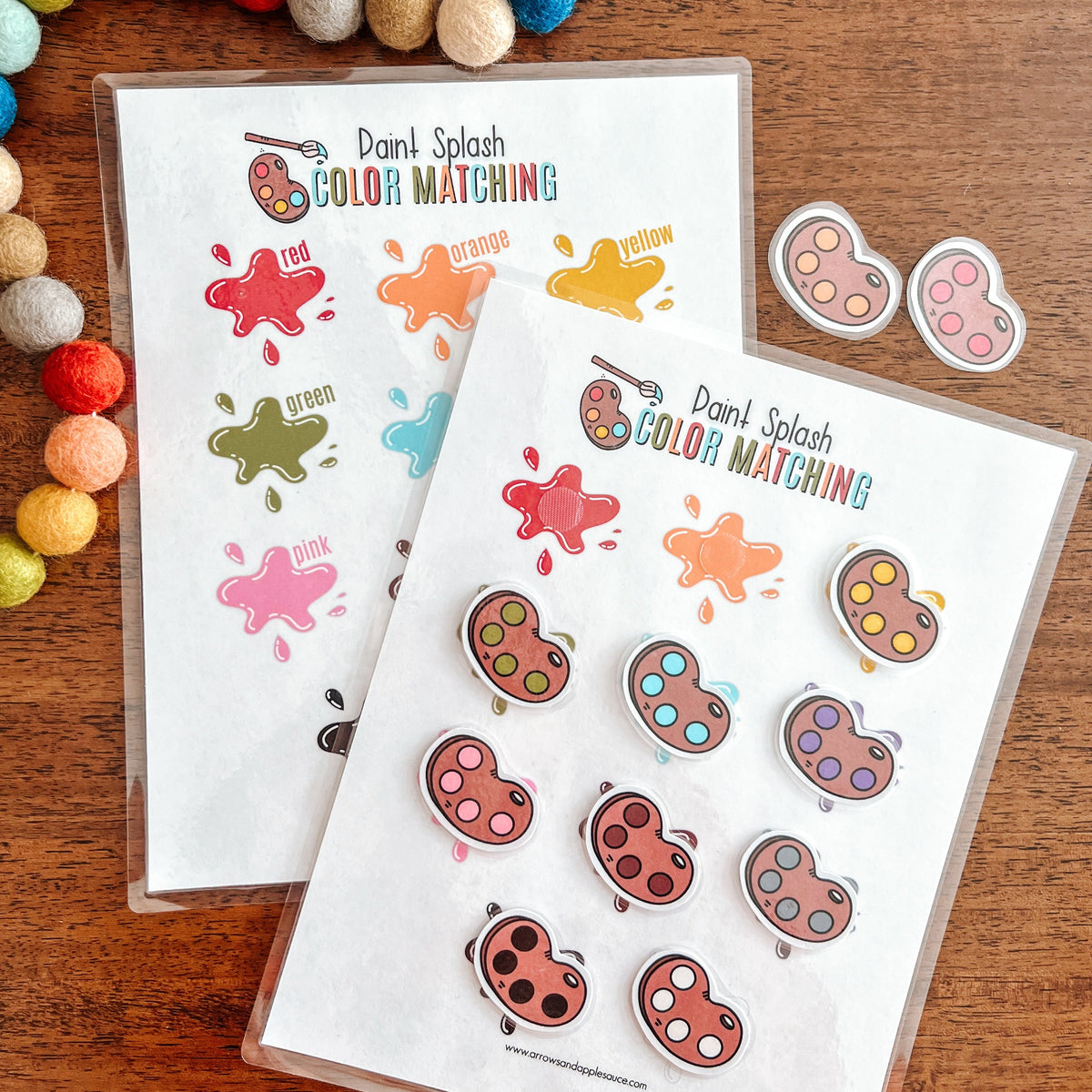 Color Sorting Paint Splash Printable Game – Arrows And Applesauce