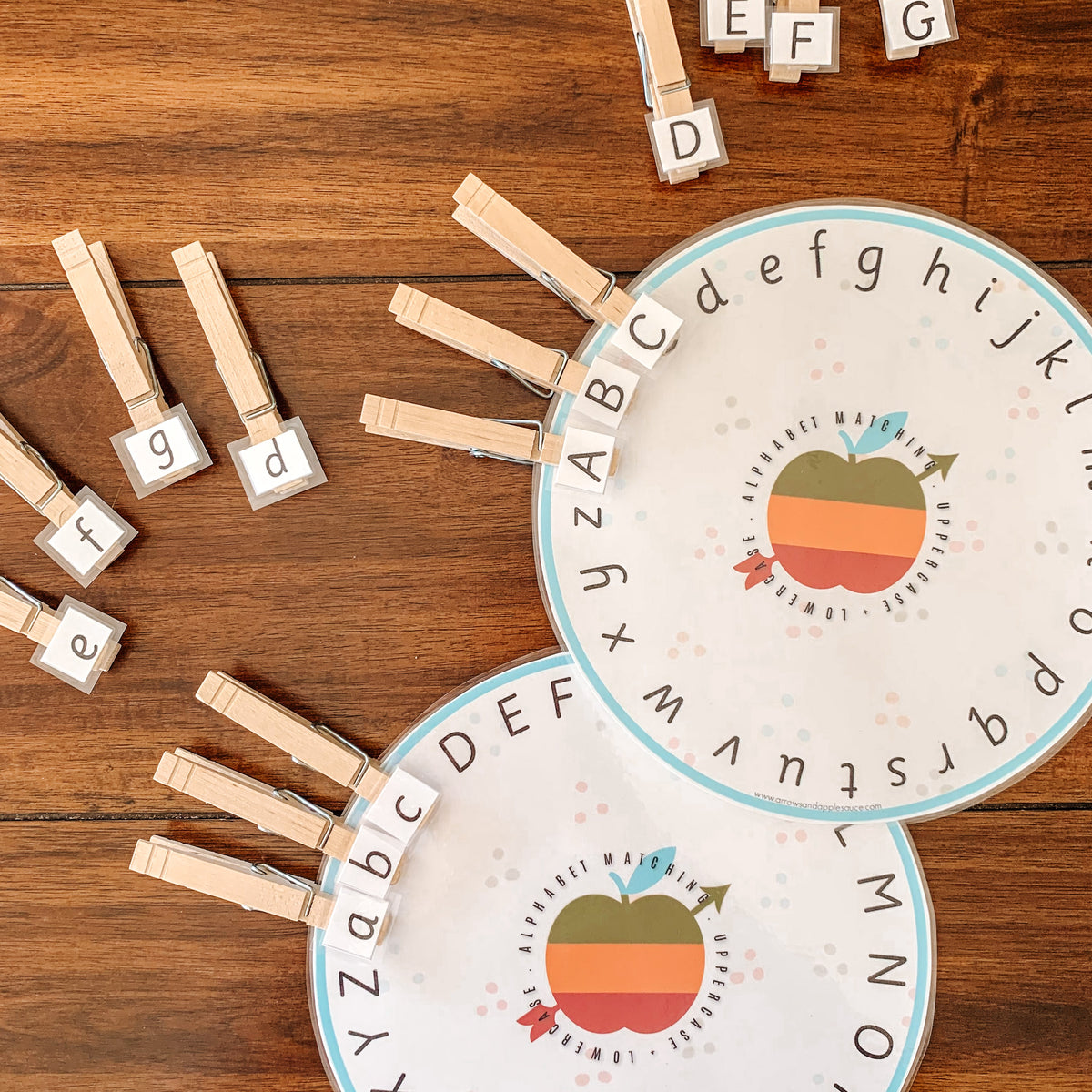 Alphabet Matching Printable Wheel – Arrows And Applesauce