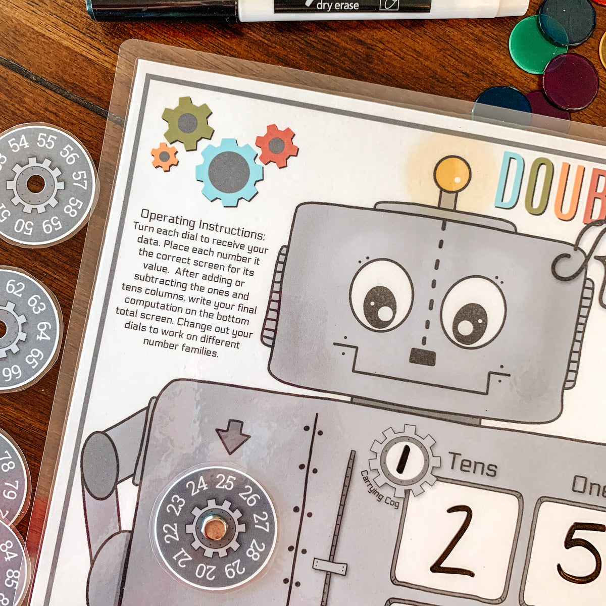 Double Digit Math Robot – Arrows And Applesauce