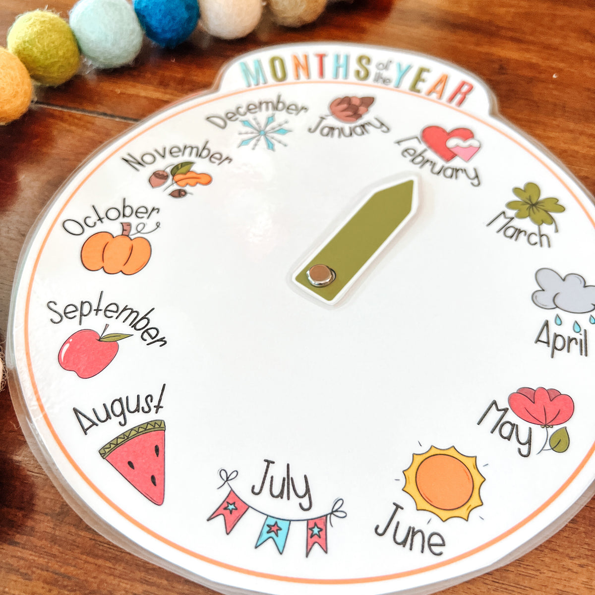 Months Of The Year Printable Wheel – Arrows And Applesauce