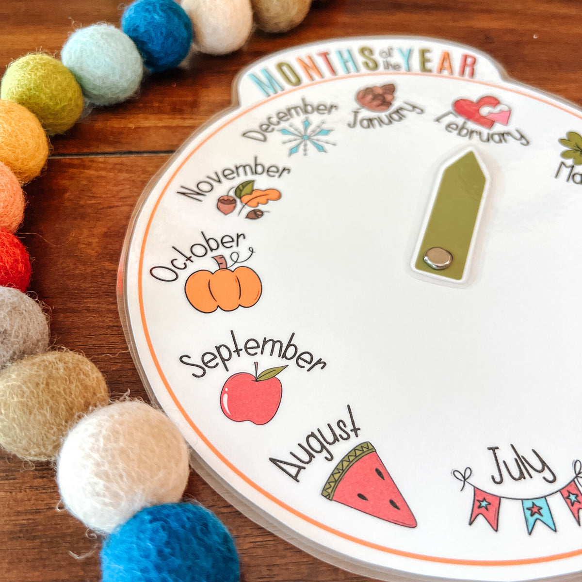 Months Of The Year Printable Wheel – Arrows And Applesauce