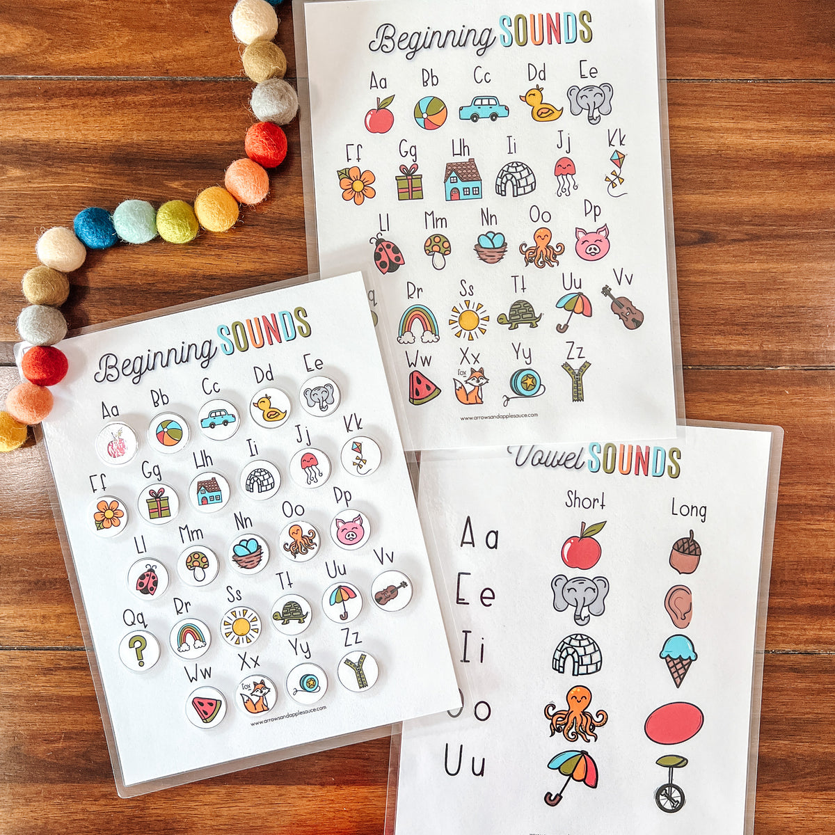 Beginning Sounds Printable Set – Arrows And Applesauce
