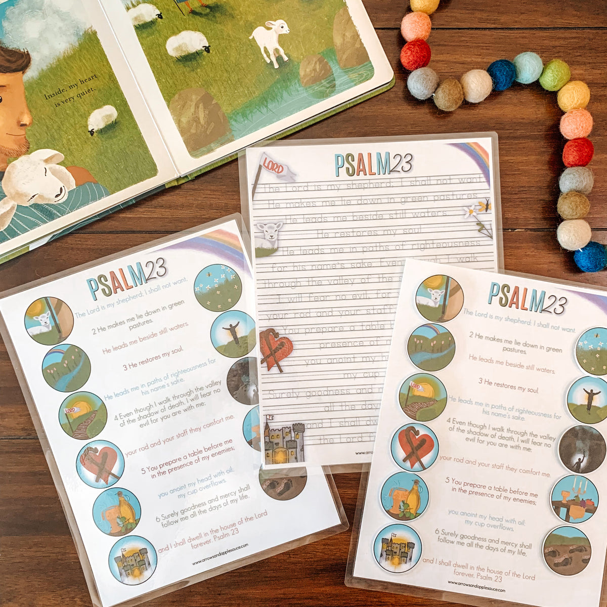 Psalm 23 Printable Activity Set – Arrows And Applesauce