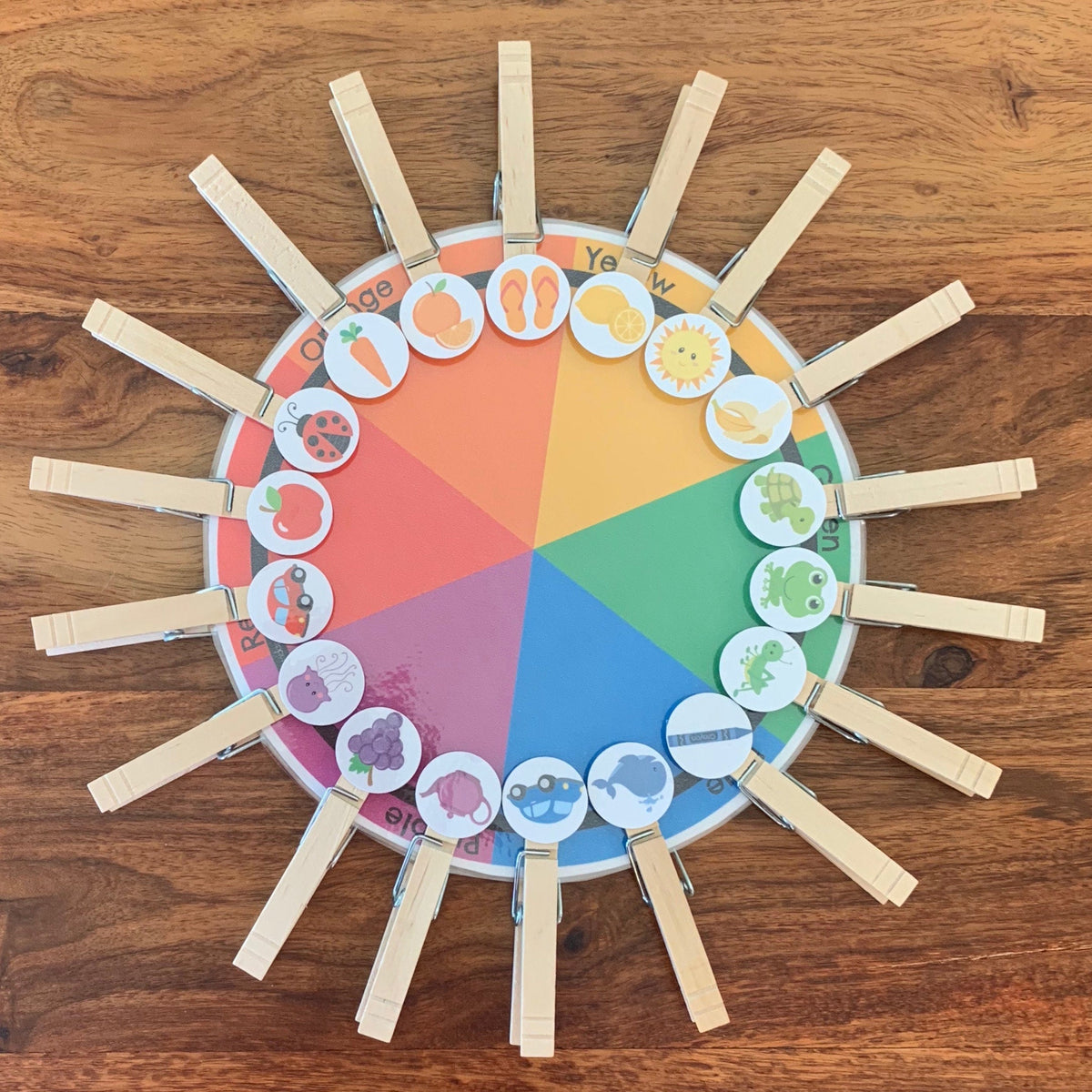 Preschool Color Matching Printable Wheel – Arrows And Applesauce
