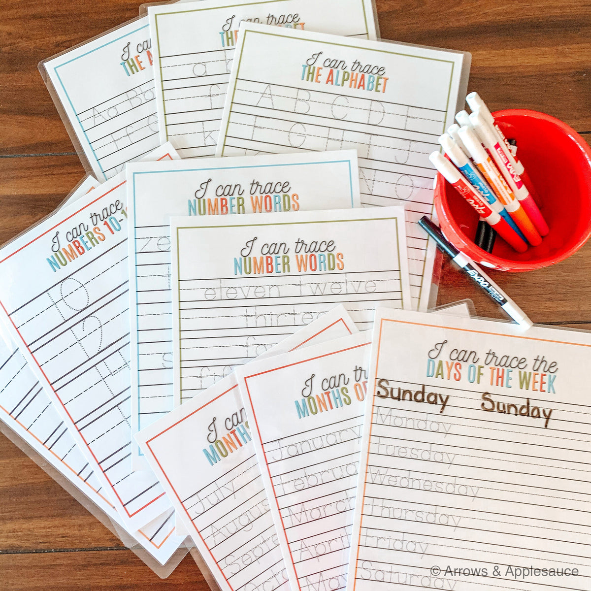 Printable Tracing Worksheets – Arrows And Applesauce