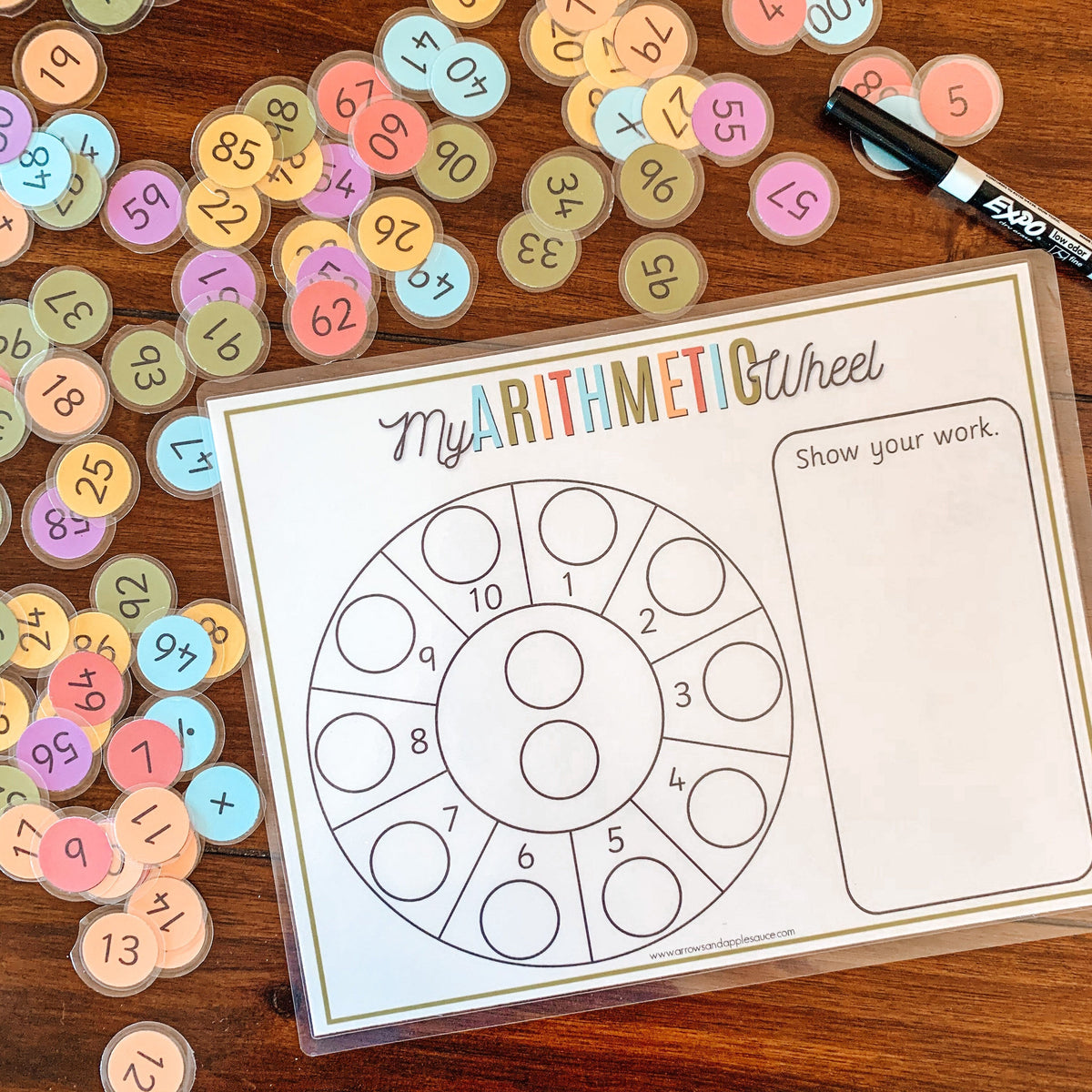 Printable Arithmetic Wheel – Arrows And Applesauce