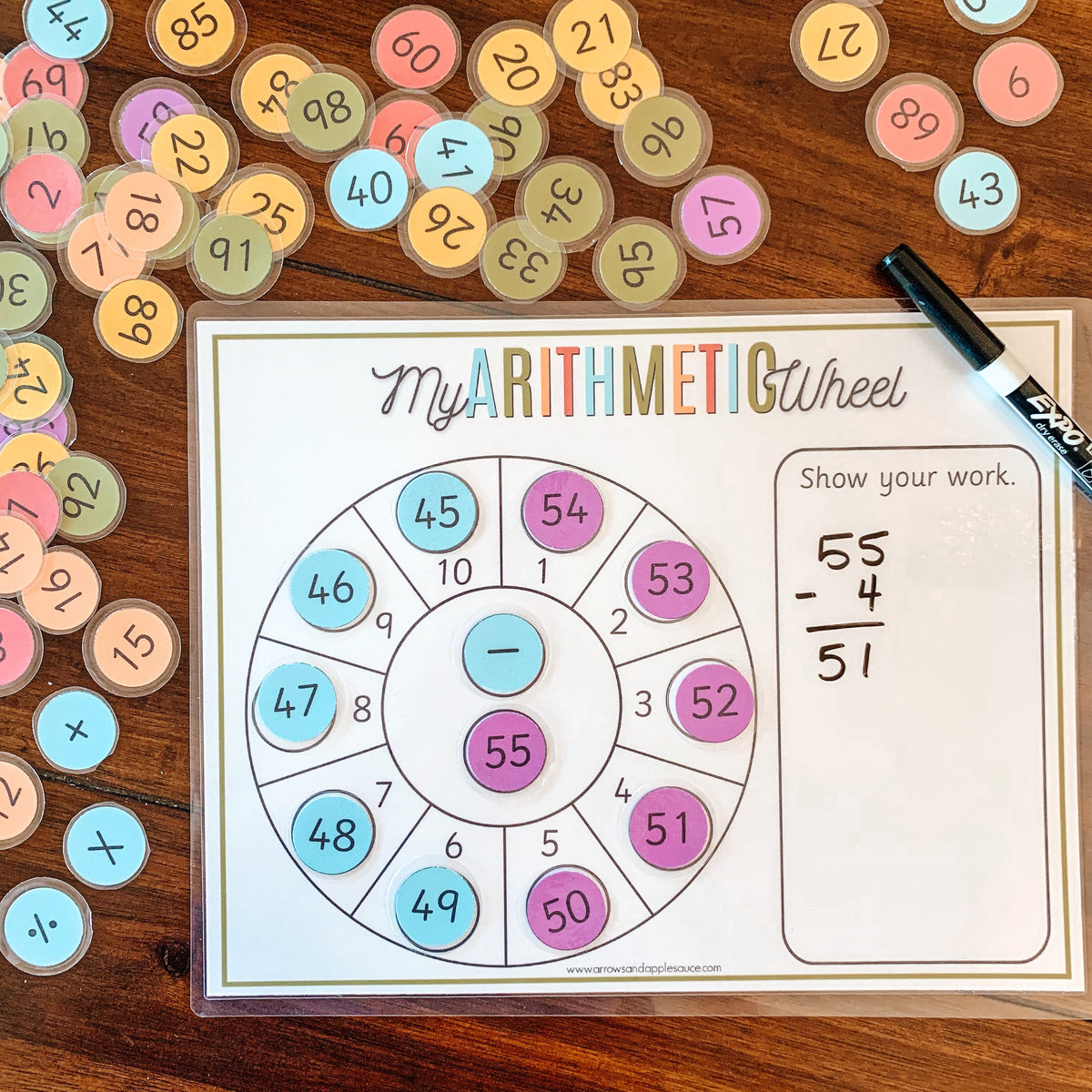 Printable Arithmetic Wheel – Arrows And Applesauce