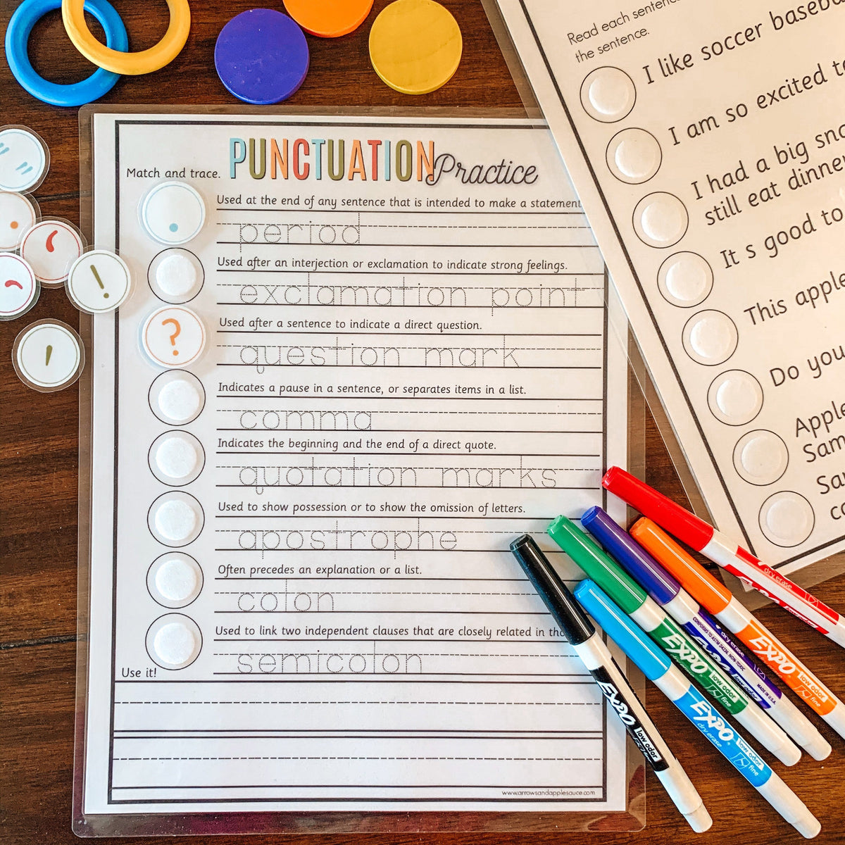 Punctuation Practice Printable Set – Arrows And Applesauce
